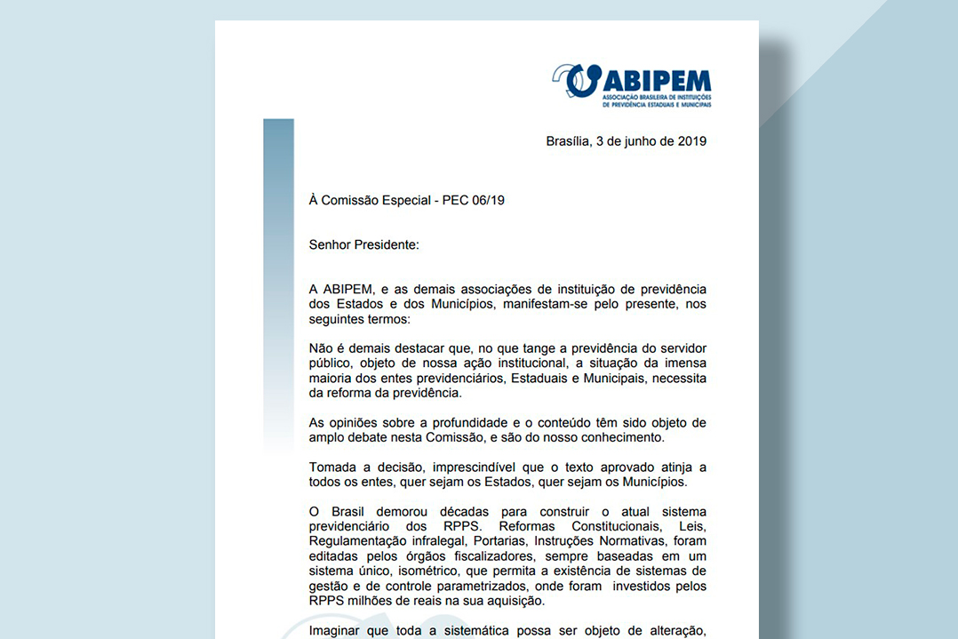 À Comissão Especial – PEC 06/19 – ABIPEM À Comissão Especial – PEC 06/19 – ABIPEM
